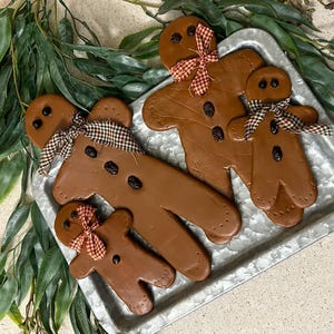 Primitive Gingerbread Men Set, Farmhouse Gingerbread Man Decor ...