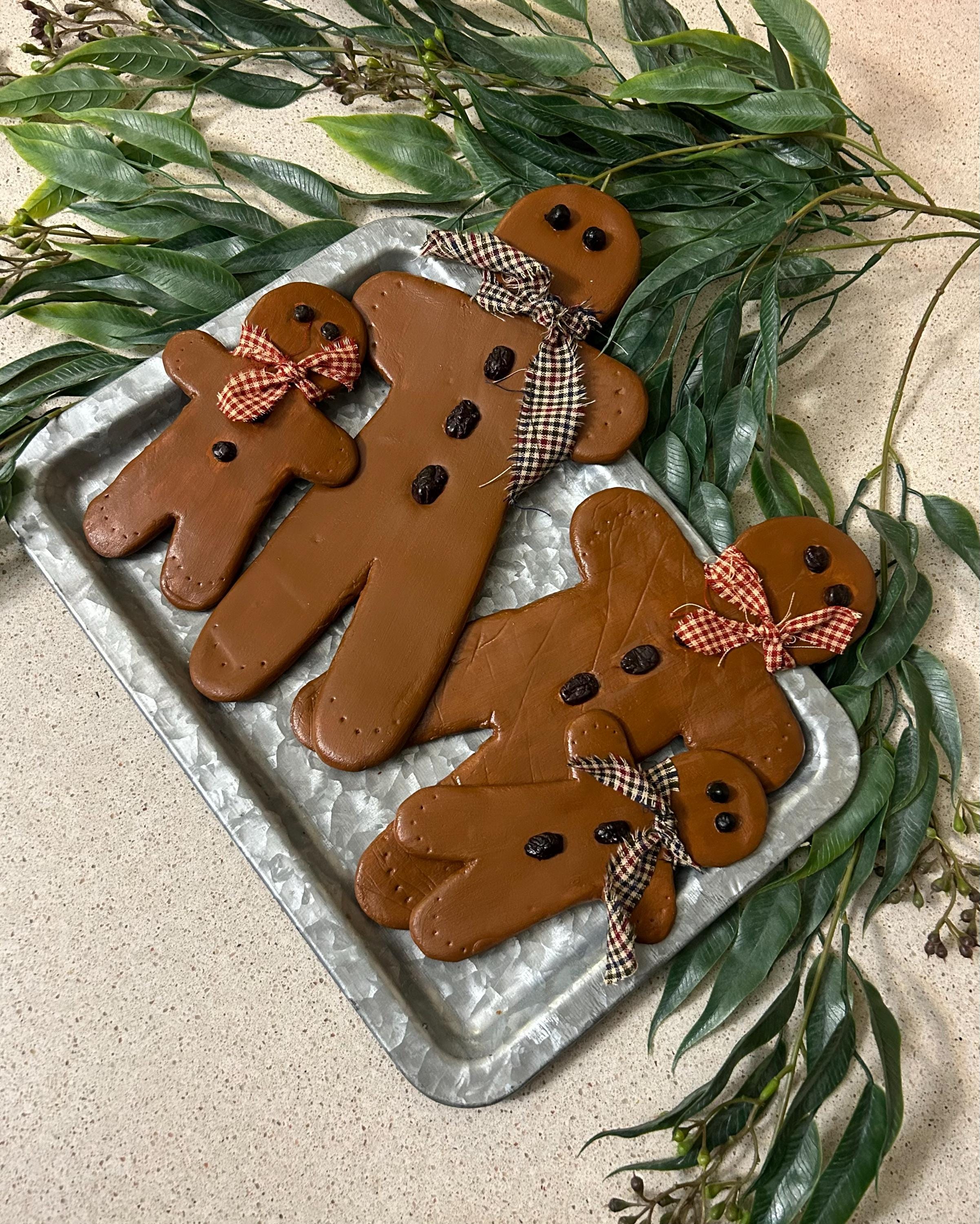 Primitive Gingerbread Men Set, Farmhouse Gingerbread Man Decor ...