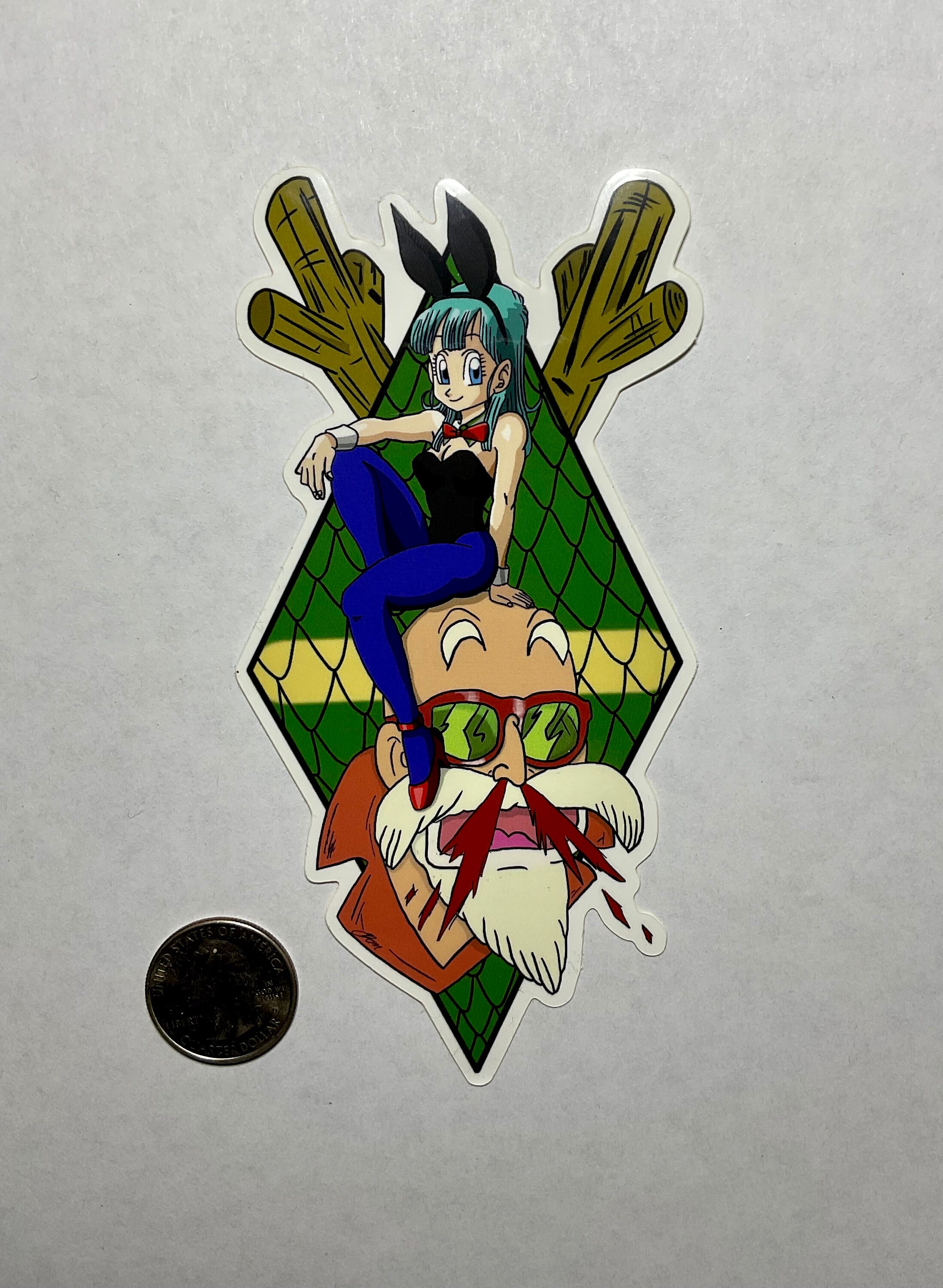Bulma, Bulma Bunny, Master Roshi, Shenlong, Dragon Ball Z DBZ Anime ...