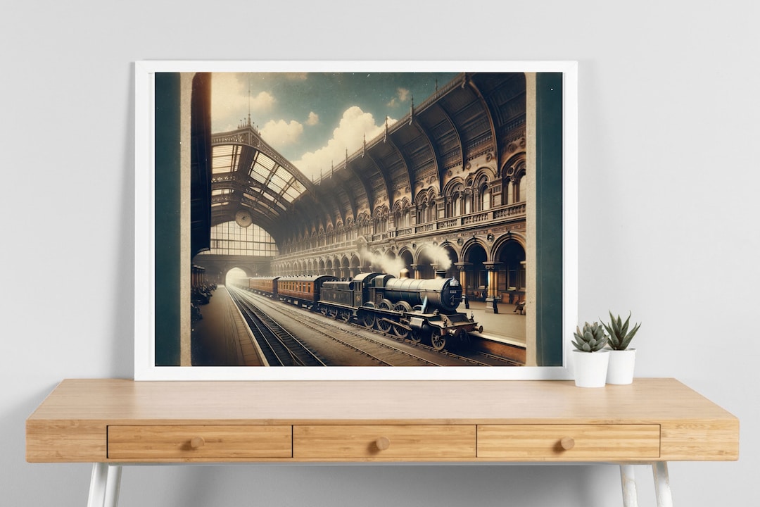 Vintage Old-world Train Station Print - Digital Download | Printable ...