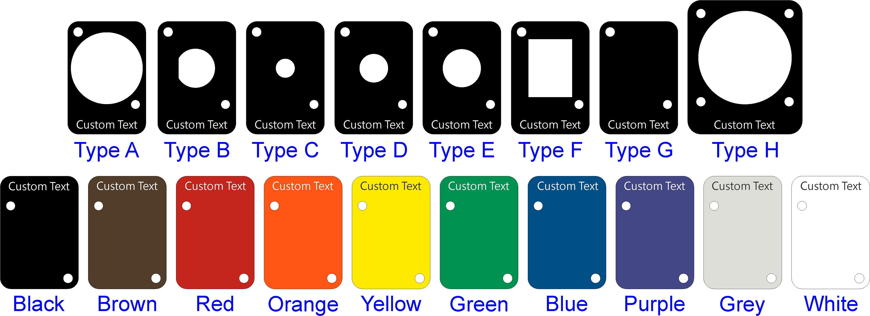 Custom Engraved Labels for Panel Connectors text Below Connectors - Etsy