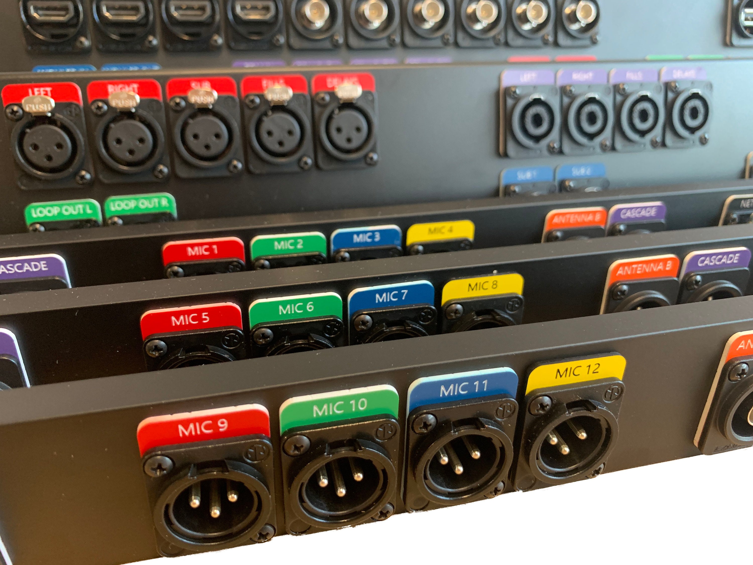 Custom Engraved Labels for Panel Connectors **text Above Connectors ...