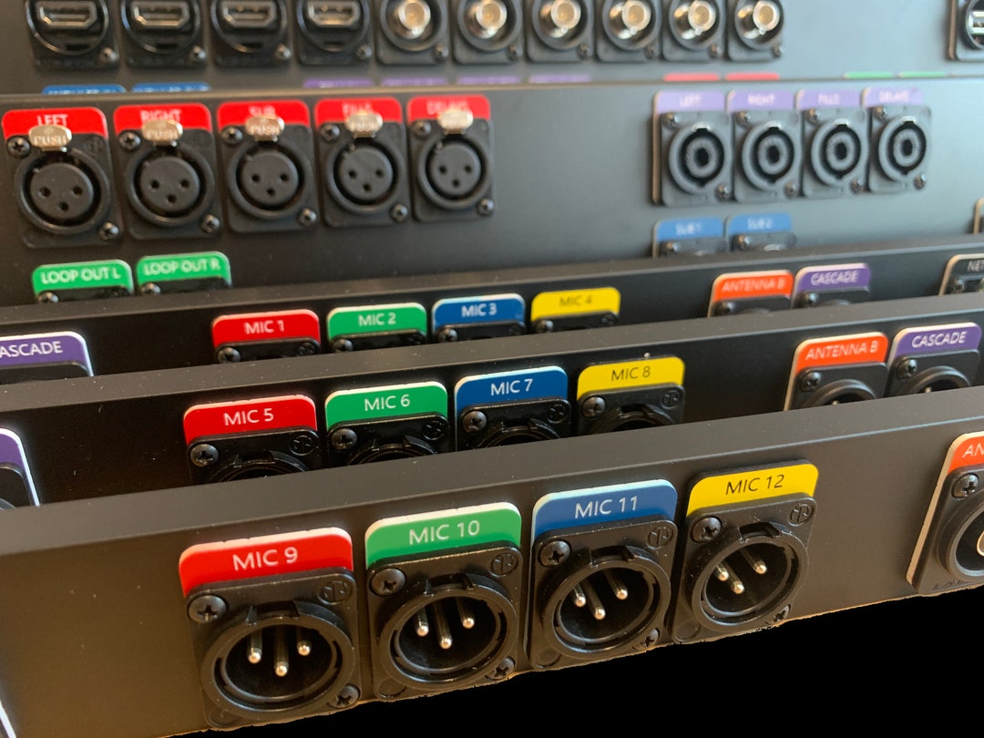 Custom Engraved Labels for Panel Connectors text Above Connectors - Etsy