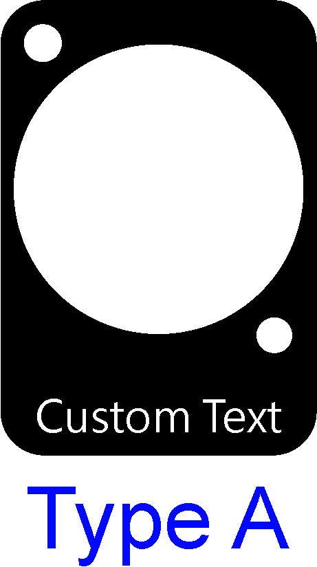 Custom Engraved Labels for Panel Connectors text Below Connectors - Etsy