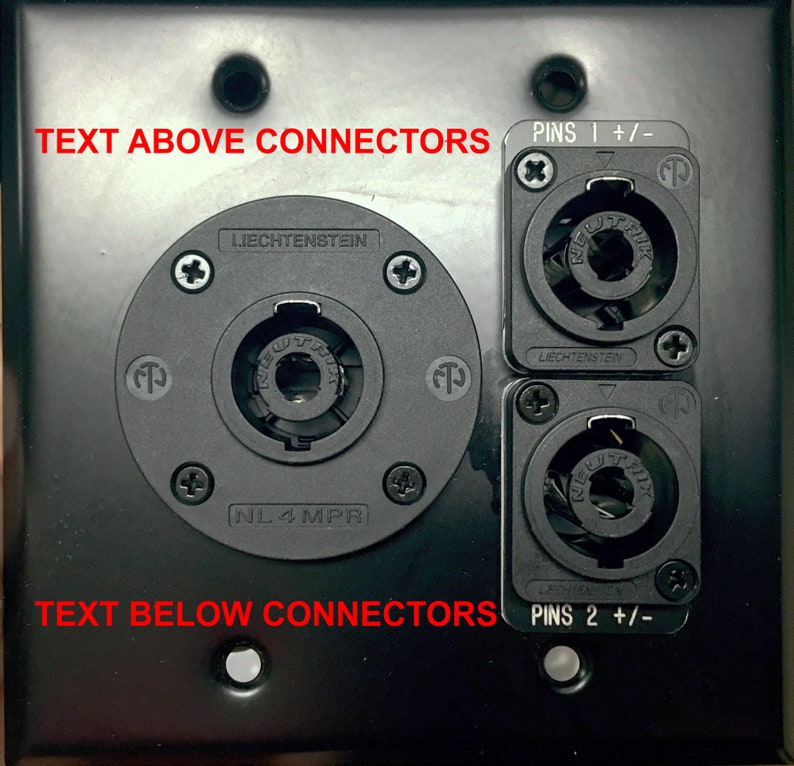 Custom Engraved Labels for Panel Connectors text Below Connectors - Etsy