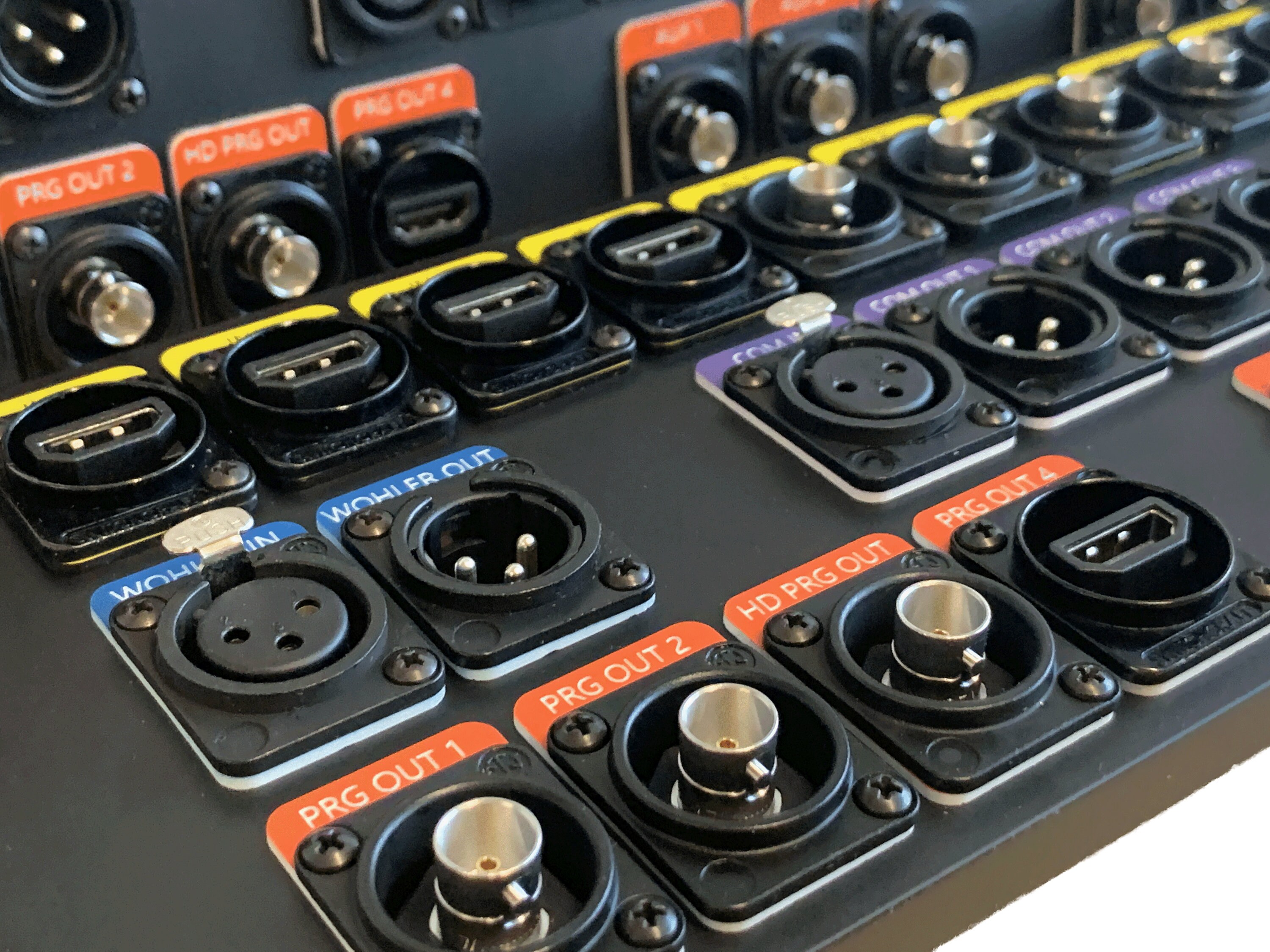 Custom Engraved Labels for Panel Connectors text Below Connectors - Etsy