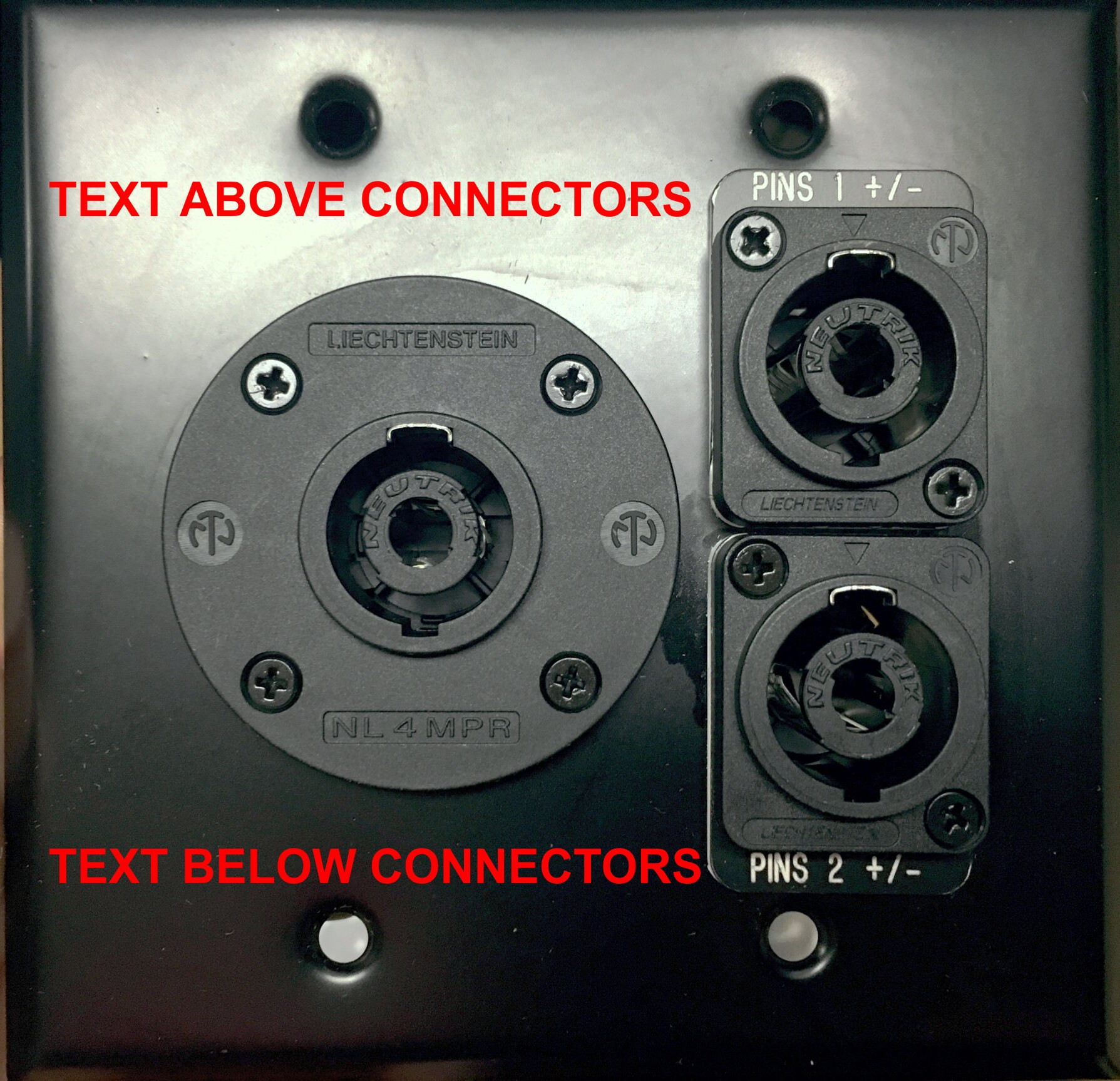 Custom Engraved Labels for Panel Connectors **text Above Connectors ...