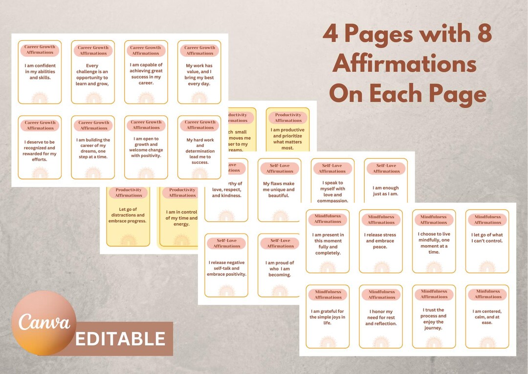 Printable Motivational Affirmation Cards | Daily Uplifting Quotes for ...