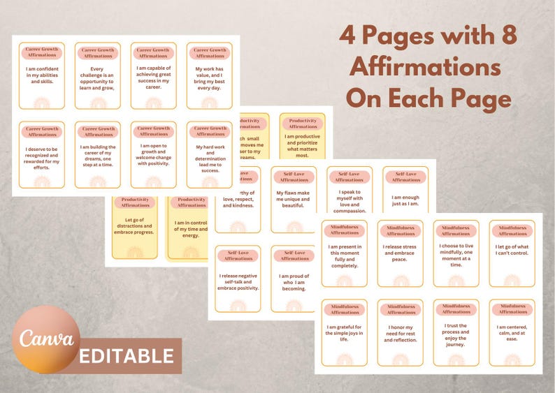 Printable Motivational Affirmation Cards | Daily Uplifting Quotes for ...