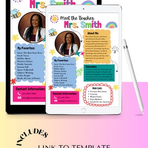 Meet the Teacher Colorful Classroom Printable Template | Canva Editable ...