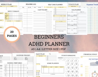 ADHD Daily Planner Printable Focus Planner Printable Planner Pages ADHD ...
