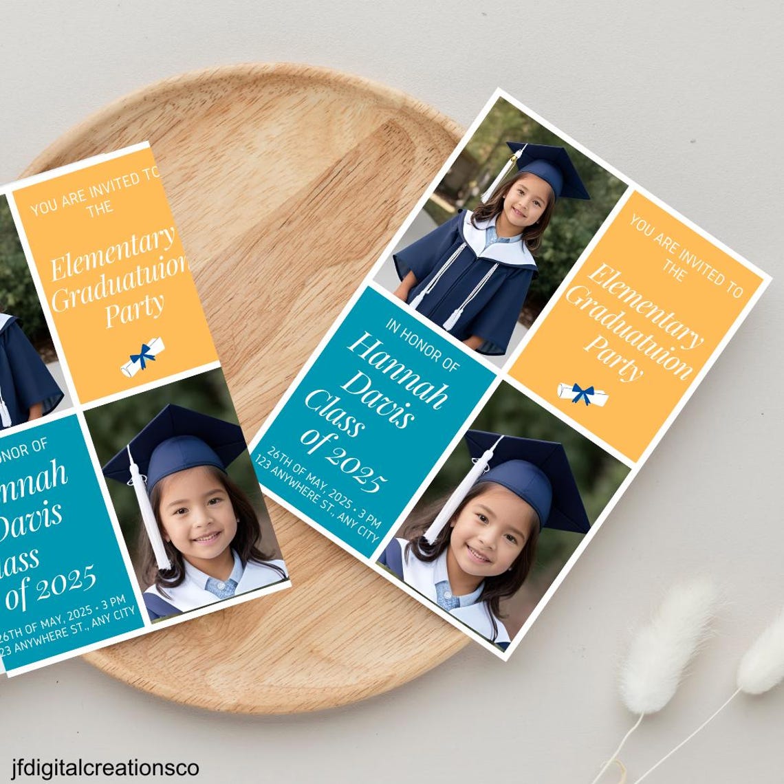 Kindergarten & Preschool Graduation Invitation With Photo | Editable ...