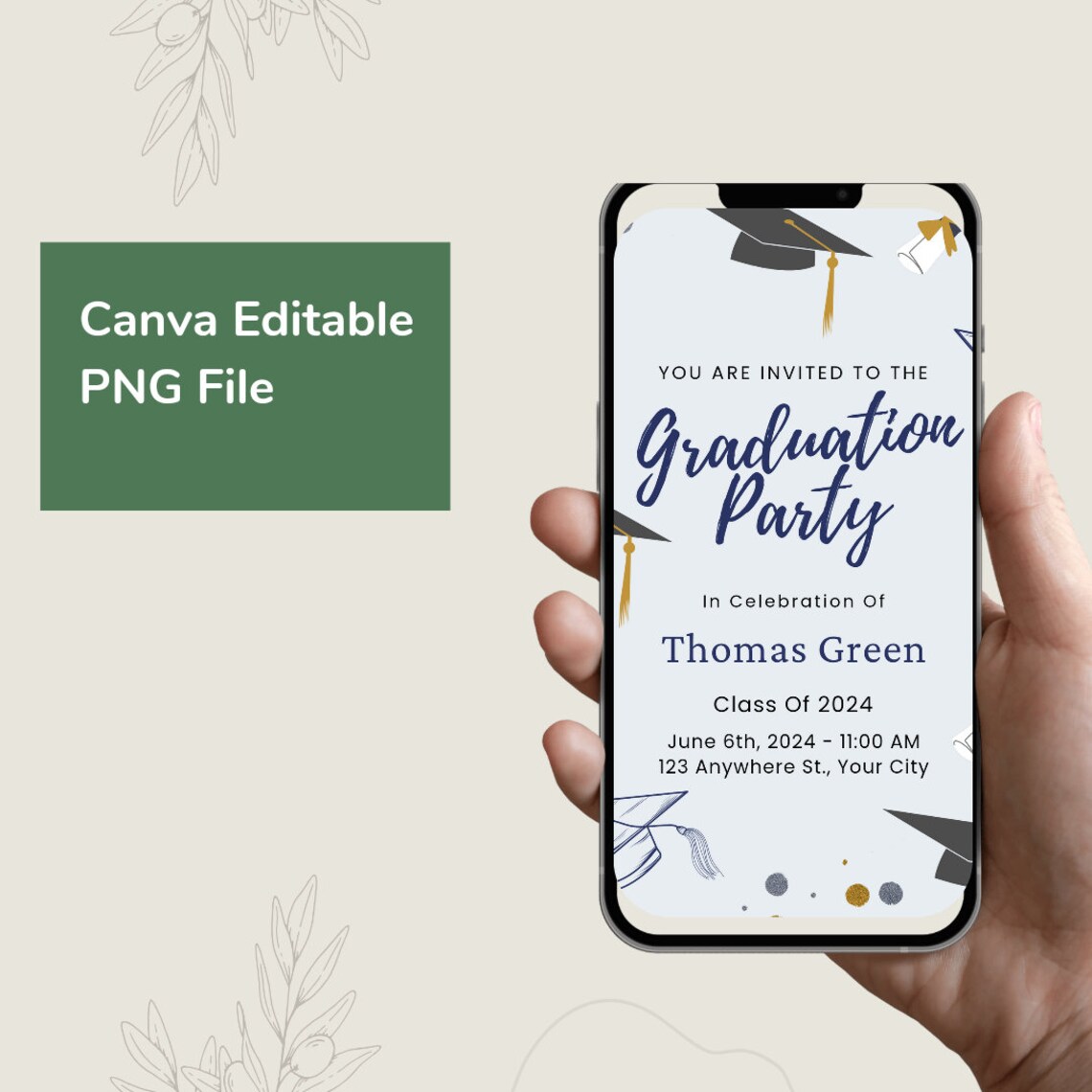 Graduation Party Invitation Flyer Template, 2024 Graduation Invitation ...