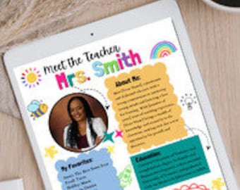 Meet the Teacher Classroom Printable Template, Teacher Introduction ...