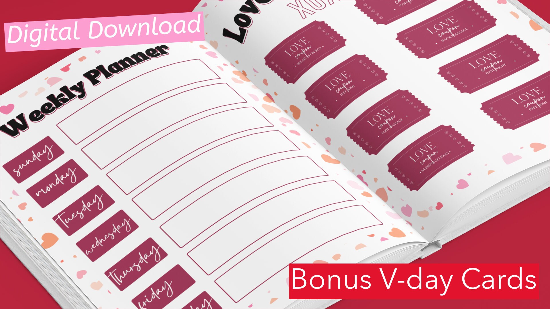 Valentine's Day Printable Planner - Party Planner, February Calendar ...