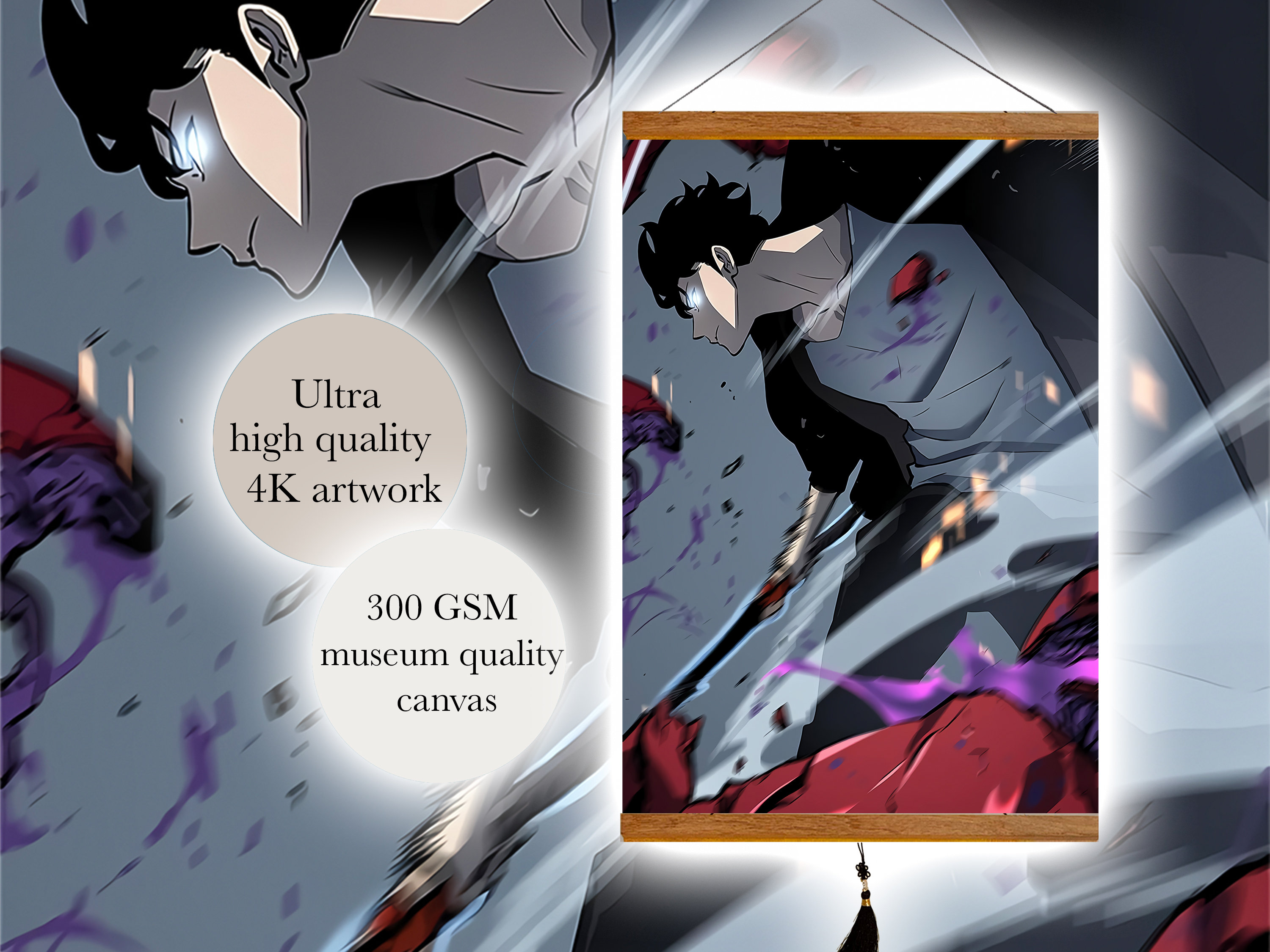 Solo Leveling Poster, Solo Leveling Korean Manhwa Anime, Sung Jin Woo ...