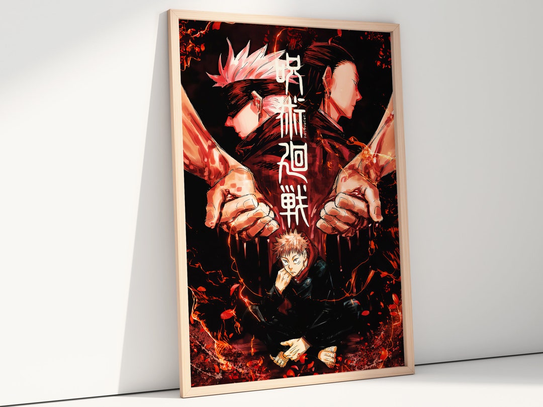 Jujutsu Kaisen Poster, JJK Gojo and Geto Canvas Art Print Wall Decor ...
