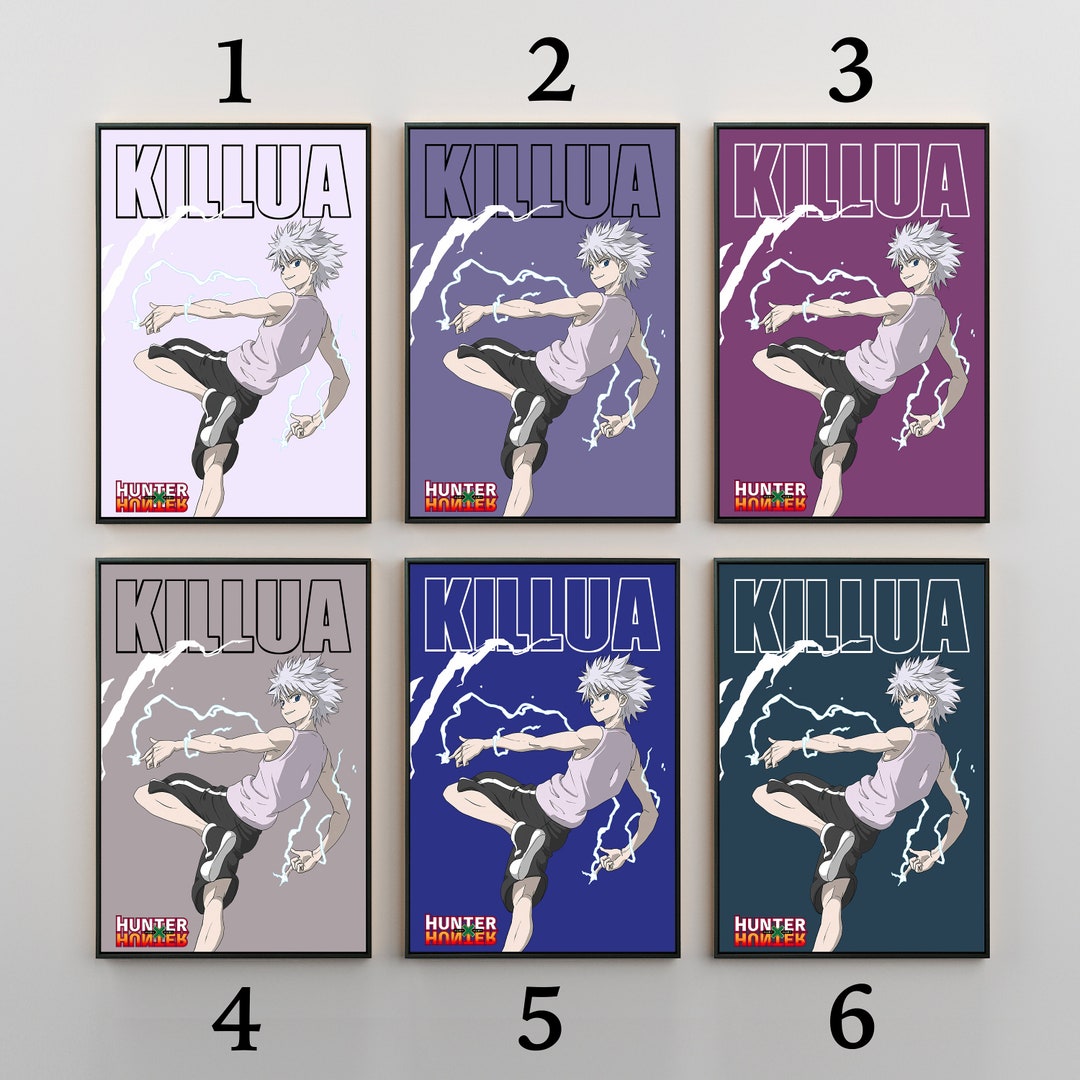 Hunter X Hunter Poster, Hxh Anime Killua Art Print, Gon Kurapika Manga ...