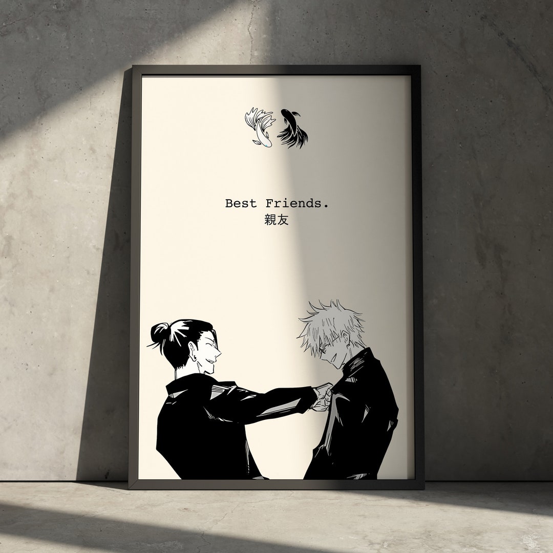 Jujutsu Kaisen Poster, Gojo and Geto Anime Print, JJK Manga Artwork ...
