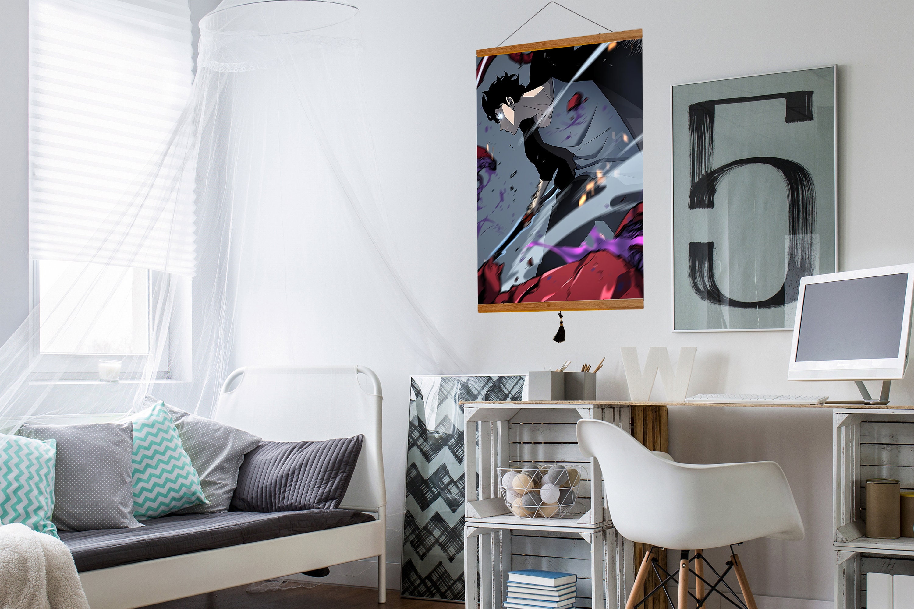 Solo Leveling Poster, Solo Leveling Korean Manhwa Anime, Sung Jin Woo ...