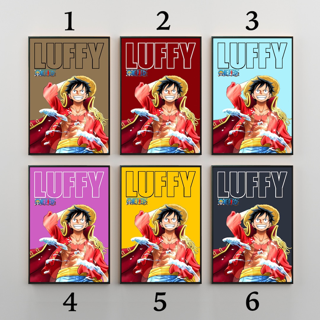One Piece Poster, Luffy Anime Art Print, Monkey D. Luffy Manga Wall ...