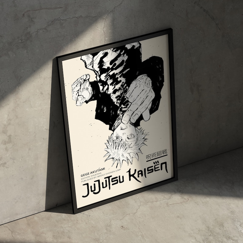 Jujutsu Kaisen Poster, Gojo Anime Poster Print From JJK, Trendy Retro ...