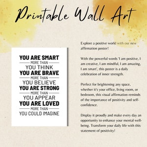 Printable Affirmation Poster - Motivational Poster, Perseverance Poster ...