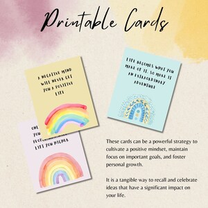 Rainbow Positive Affirmation Cards to Print, Self-esteem, Confidence ...