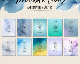 Rainbow Positive Affirmation Cards to Print, Self-esteem, Confidence ...