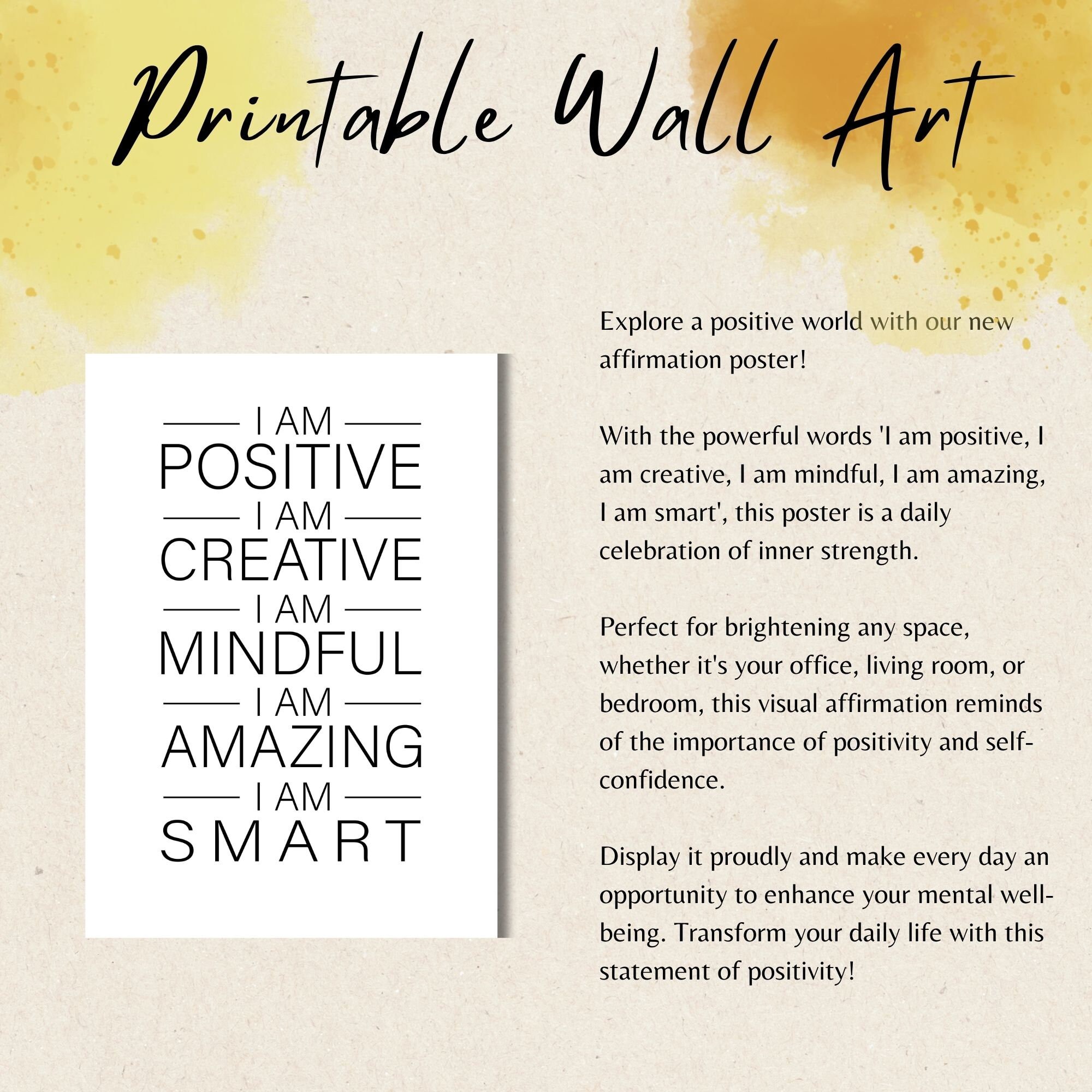 Printable Affirmation Poster - Motivational Poster, Perseverance Poster ...