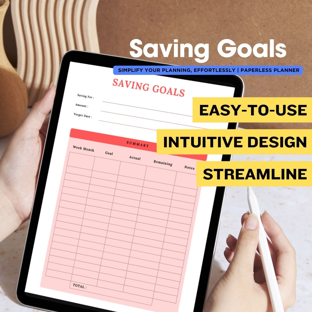 Printable Business Goal Saving Tracker Achieve Financial Milestones ...