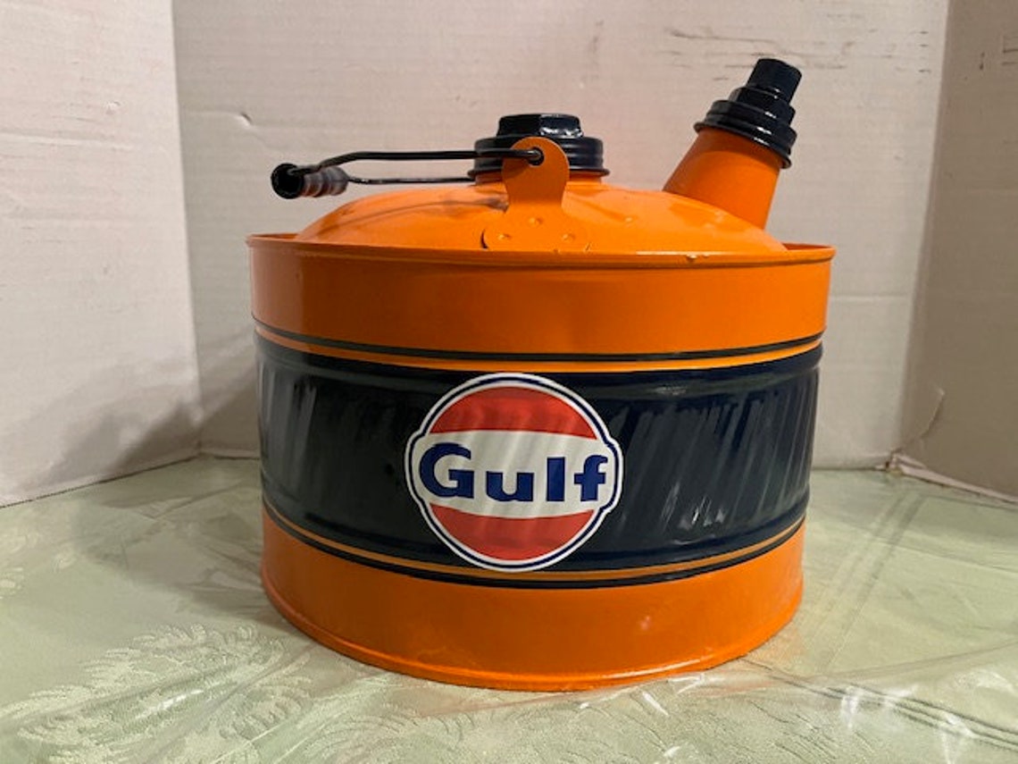 GULF Vintage GAS Kerosene CAN Station Coal Oil 2-3 Gallon Motor Decal 3 ...
