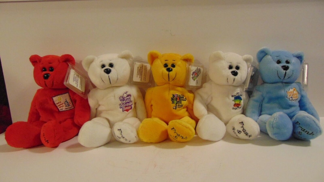 Set 5 Ronald Mcdonald's House Charity Collectible Critters Plush BEARS ...