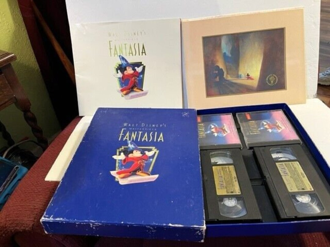 Disney Fantasia Deluxe Collectors Edition Box Set VHS Lithograph Cds Book COA - Etsy