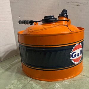 GULF Vintage GAS Kerosene CAN Station Coal Oil 2-3 Gallon Motor Decal 3 ...