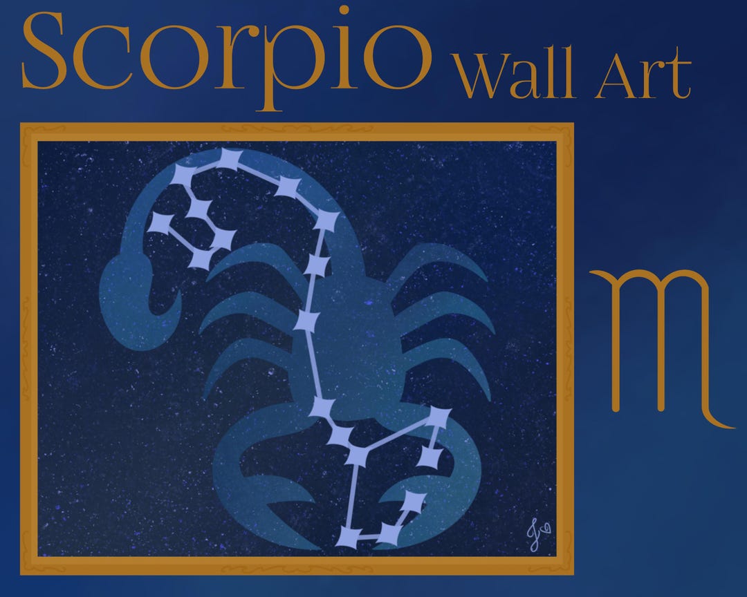 Scorpio Wall Art (not a Physical Item) - Etsy