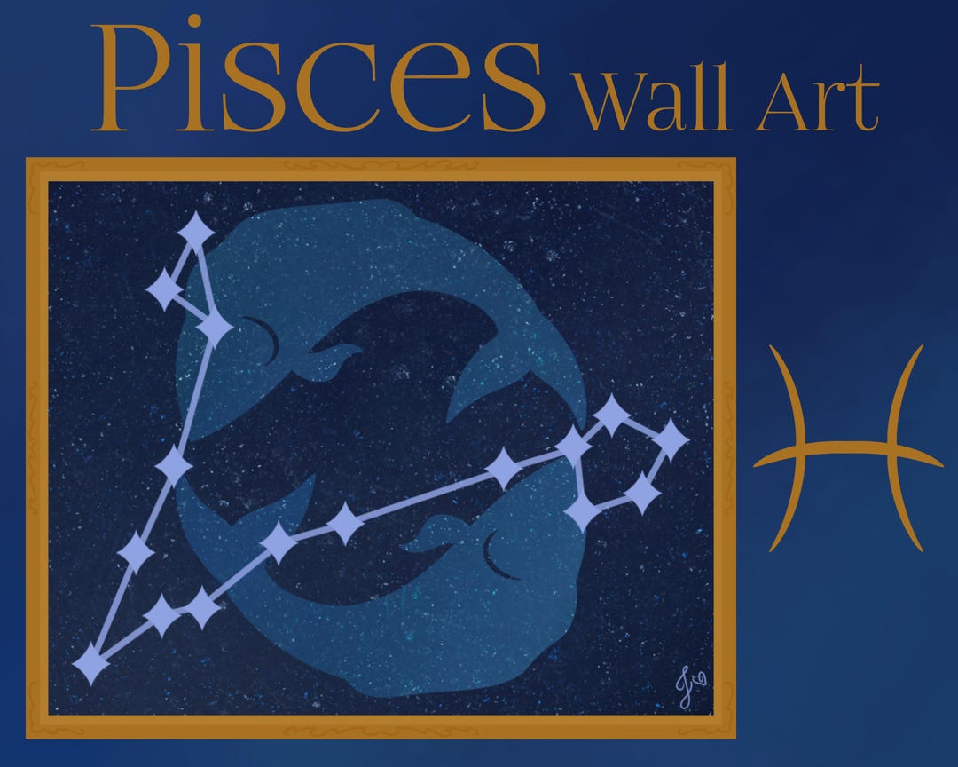 Pisces Wall Art (not a Physical Item) - Etsy