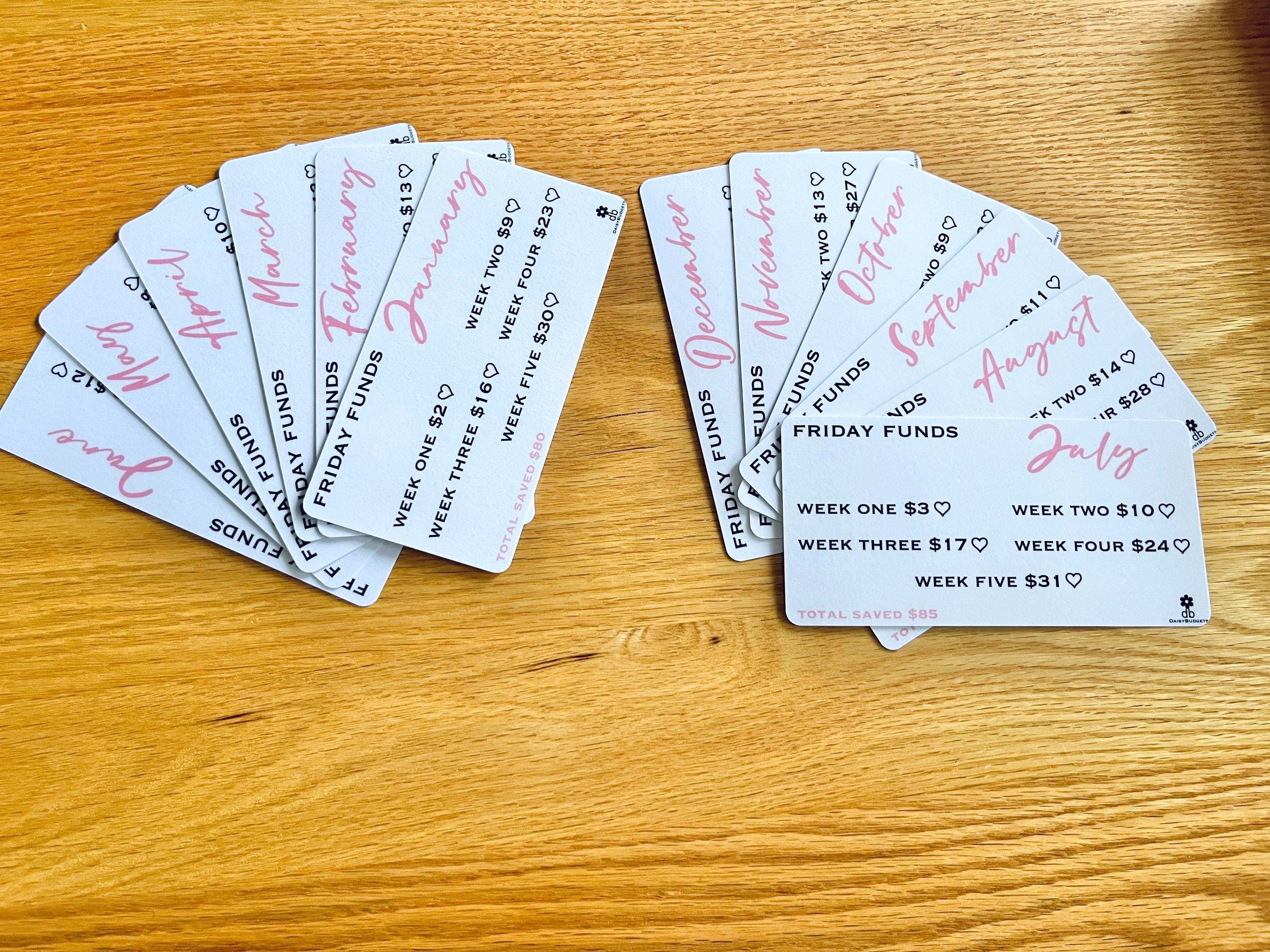 Friday Funds 2026 Saving Challenge Card Bundle - Etsy