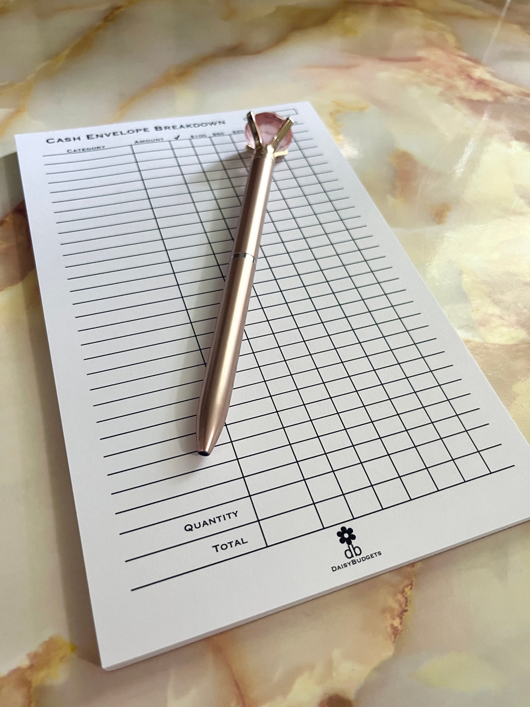 Cash Breakdown Notepad - Etsy