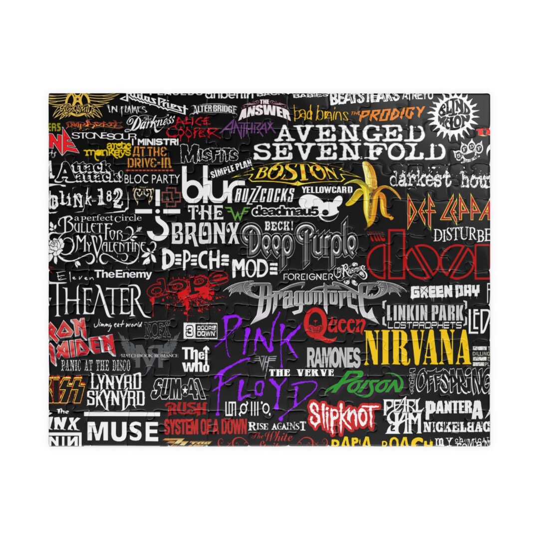 Rock Bands Puzzle Adults Kids 500 Piece 70s 80s 90s Classic Rock Grunge ...