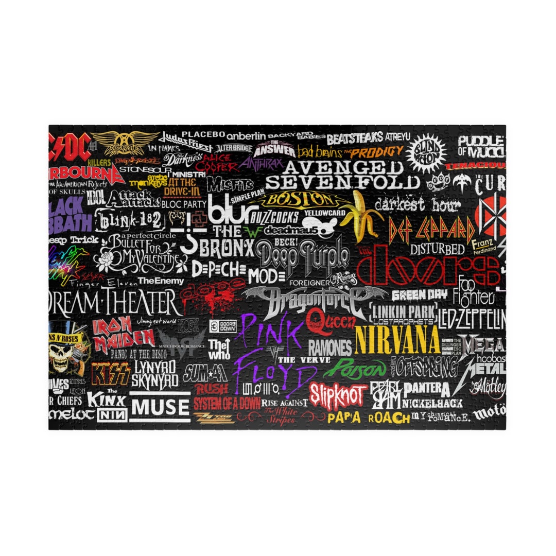 Rock Bands Puzzle Adults Kids 1000 Piece 70s 80s 90s Classic Rock ...