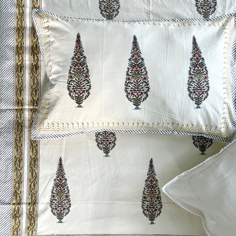 Block Print Bed Sheet - Etsy