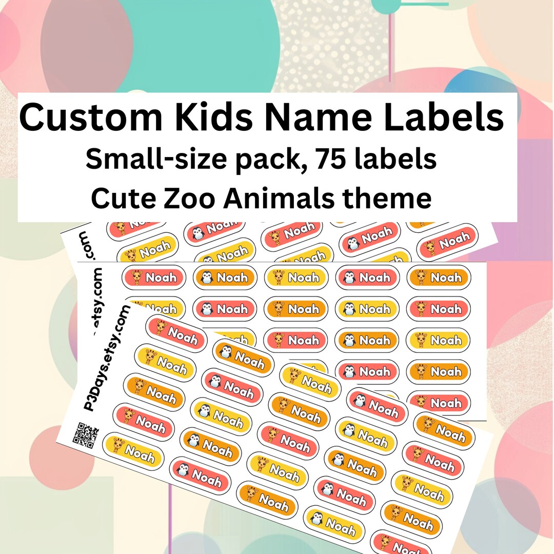 Kids Name Labels for Daycare Labels Dishwasher Safe Name Stickers for ...
