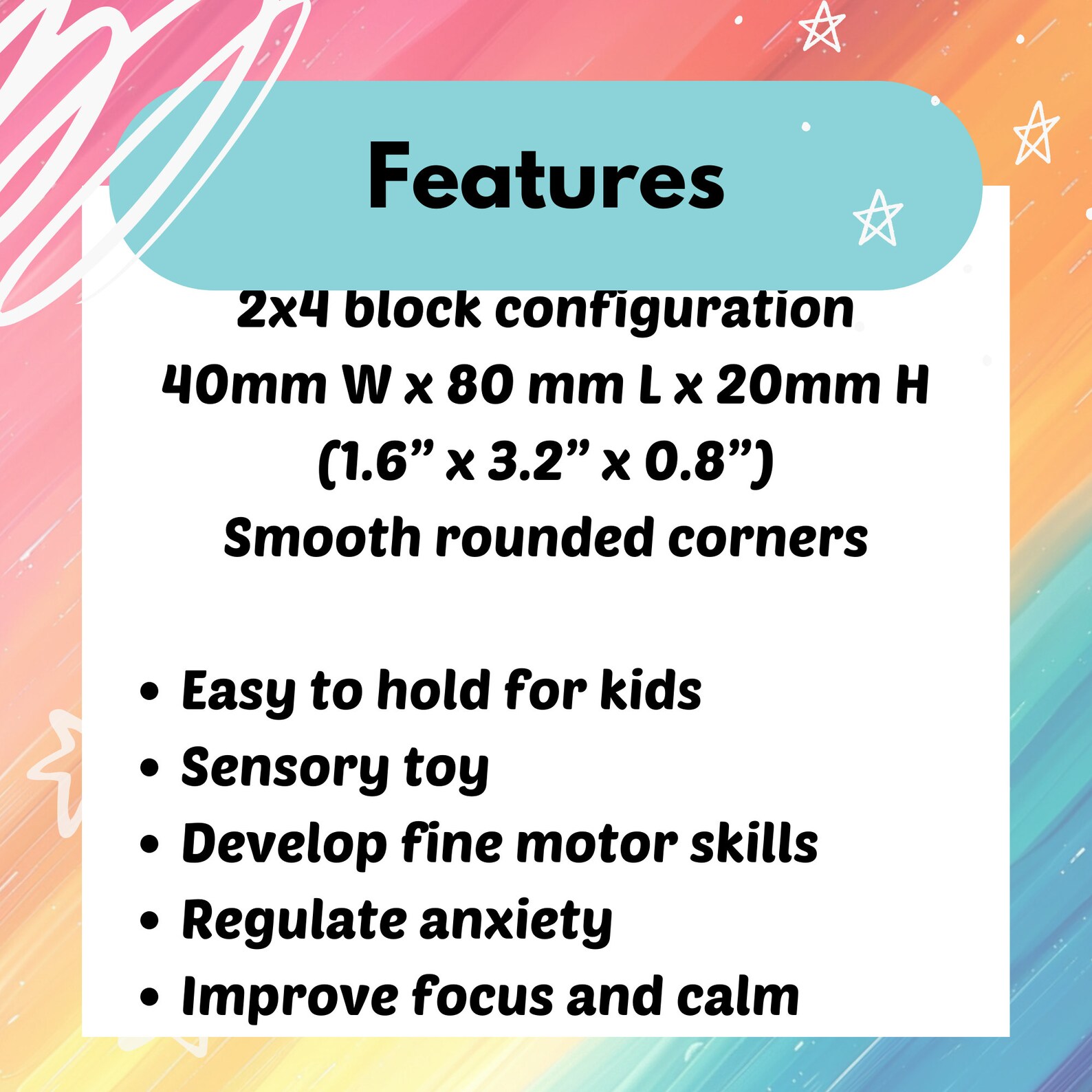 Kid Fidget Toy for Anxiety Child Sensory Development Fidget Cube Focus ...