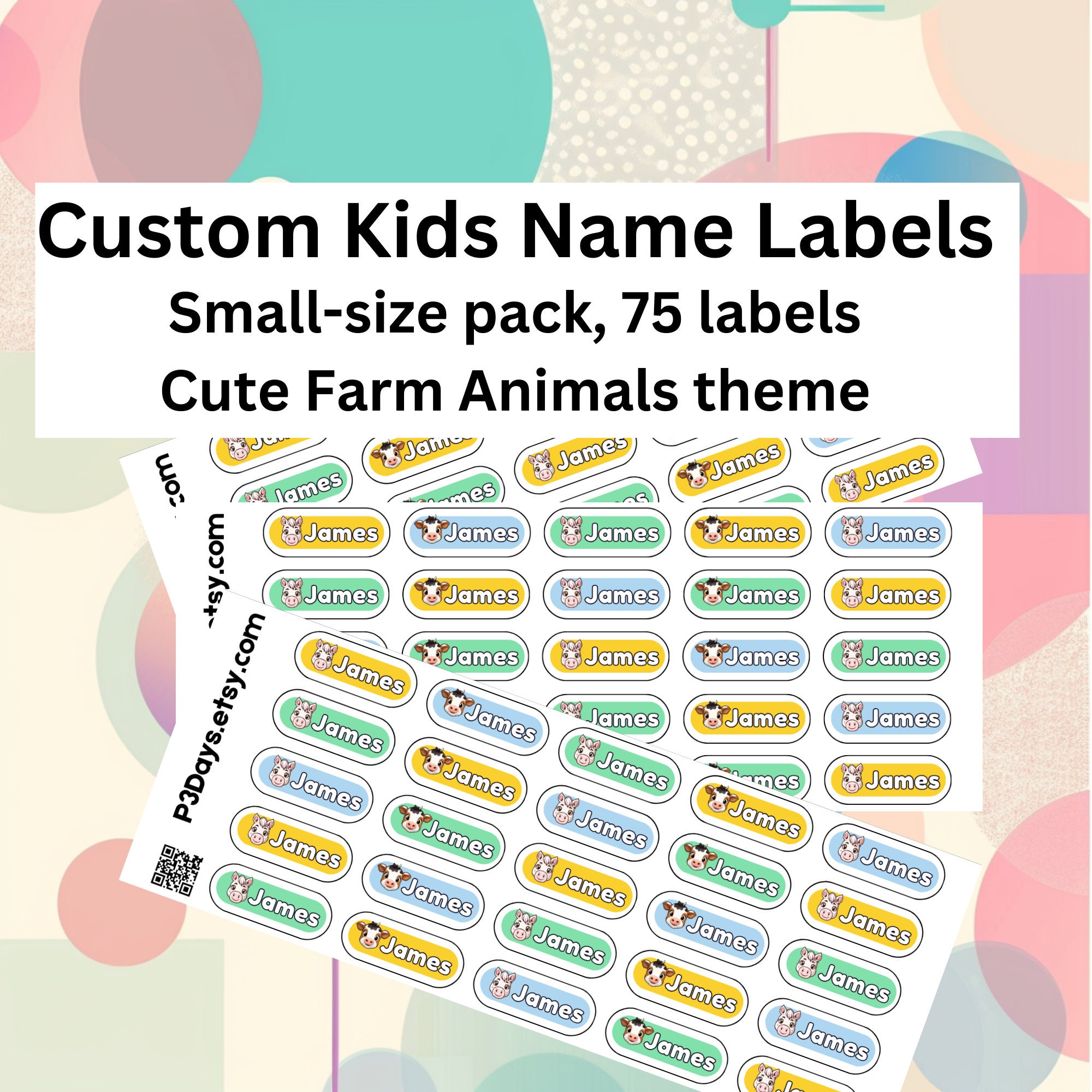 Kids Name Label for Daycare Labels Dishwasher Safe Name Stickers for ...