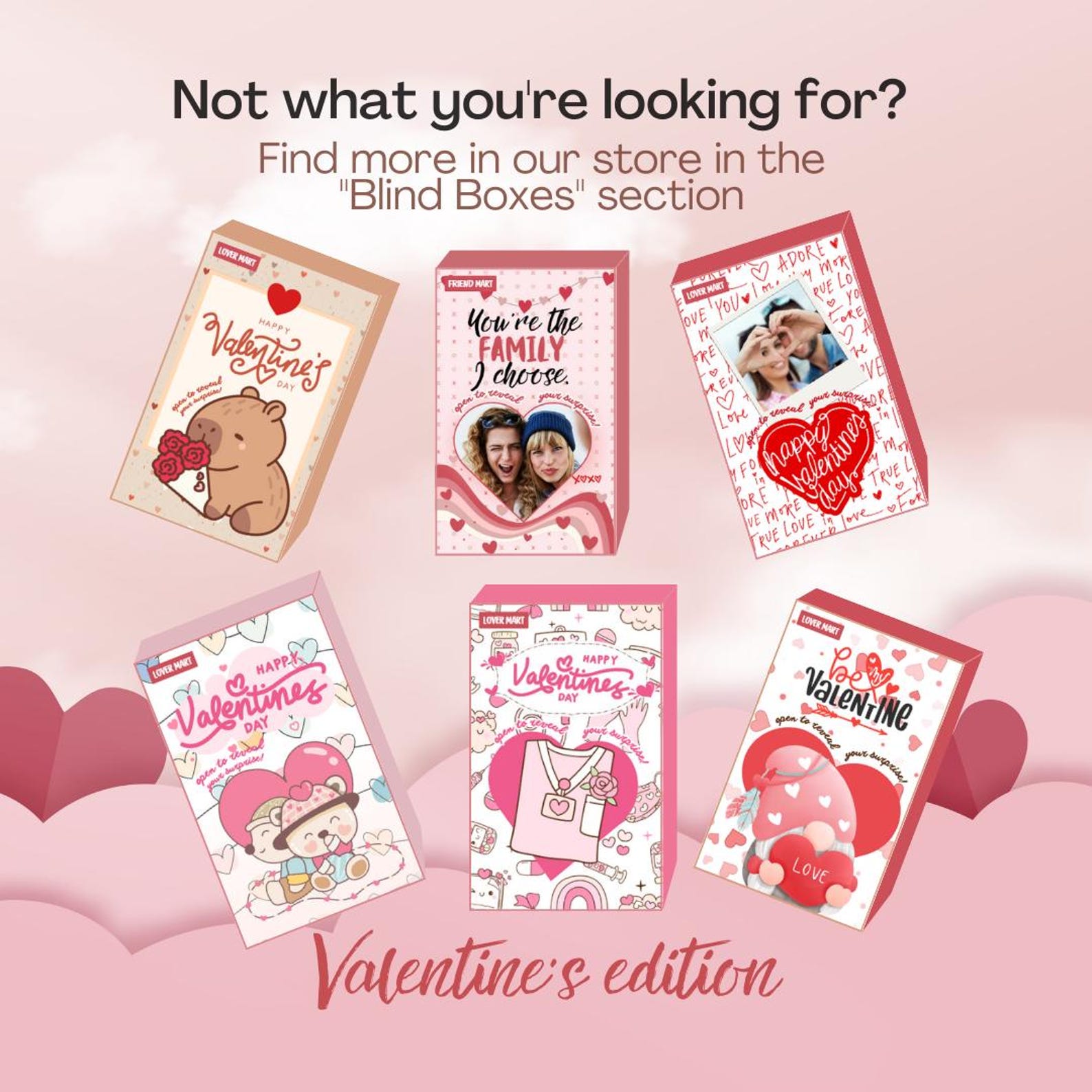 Editable Valentine Blind Box Template, Envolve Themed, Favor Gift Boxes, DIY With Photos Day ...