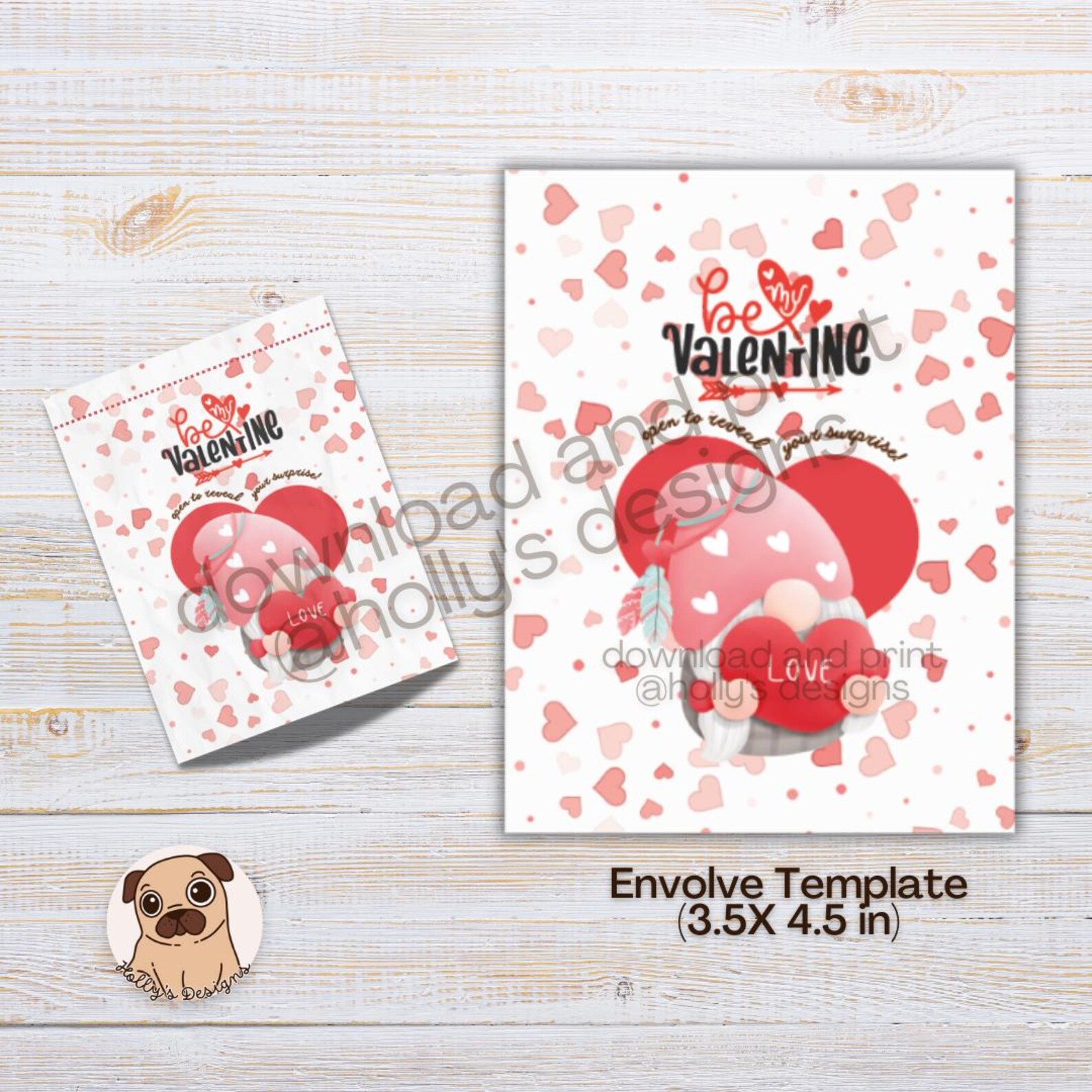Editable Gnome Valentine Blind Box Template, Envolve Themed, Favor Gift Boxes, DIY Love Gift ...
