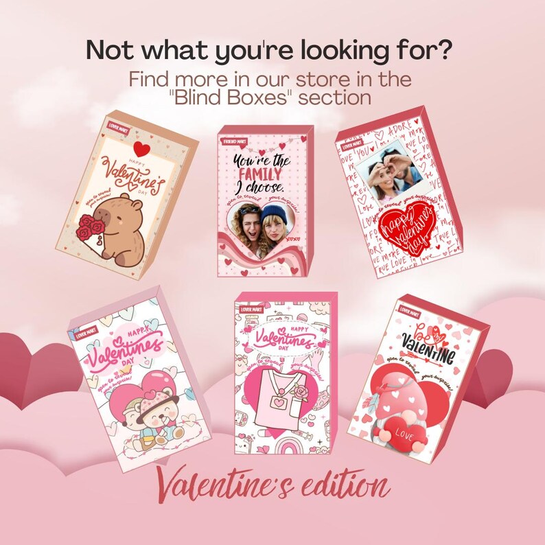 Editable Valentine Blind Box Template, Envolve Themed, Favor Gift Boxes, DIY Valentine Day Gift ...