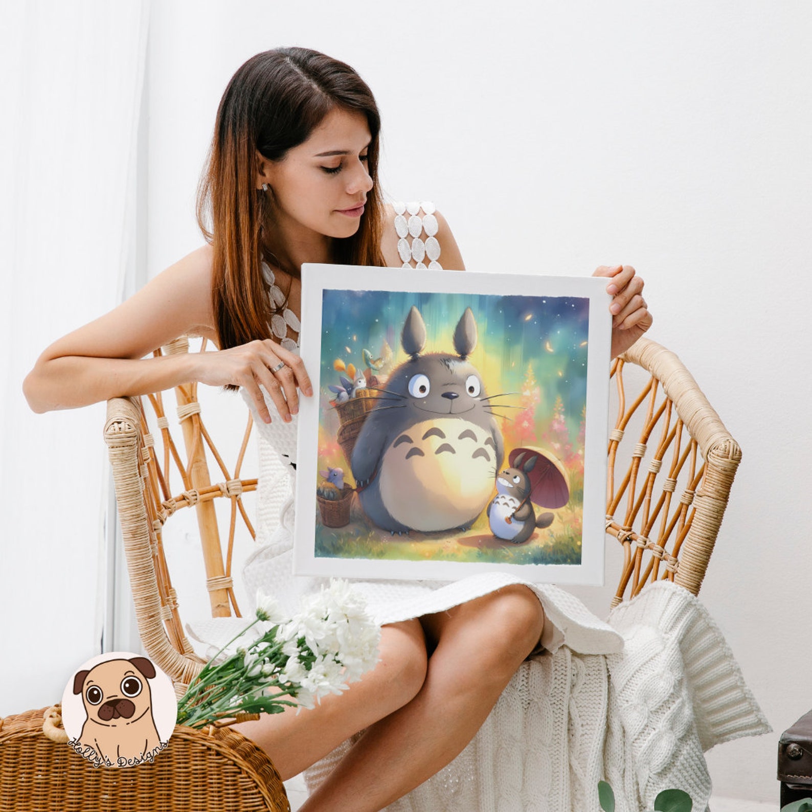 Totoro Wall Poster Set, Set of 5 Posters, Download, Wall Print, Decor ...