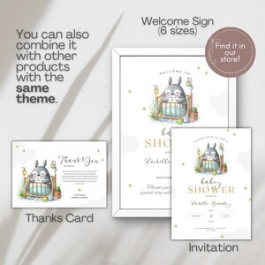 Editable Gender Neutral Totoro Baby Shower Invitation, Baby Shower ...
